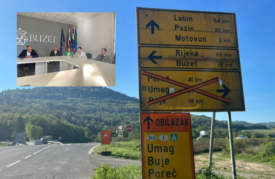 MJEŠTANI I DALJE NEGODUJU Zbog zatvaranja cesta u Buzetu održan hitan ...