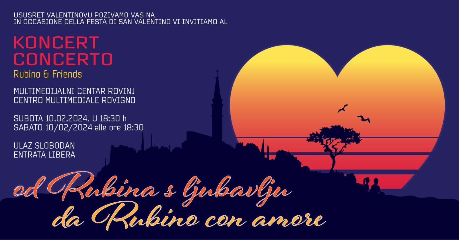 ''Od Rubina s ljubavlju'' - koncert povodom Valentinova u Rovinju - IstraIN